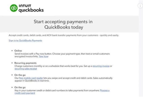 How to Set Up and Accept Payments in QuickBooks Online