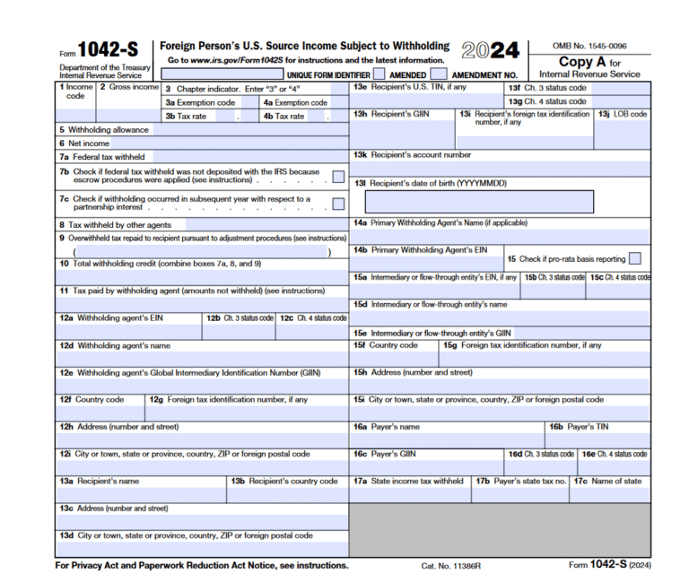 What is Form 1042-S? Uses and FAQs